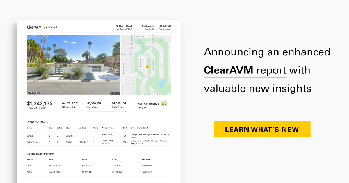 Announcing an enhanced ClearAVM report with valuable new insights ...