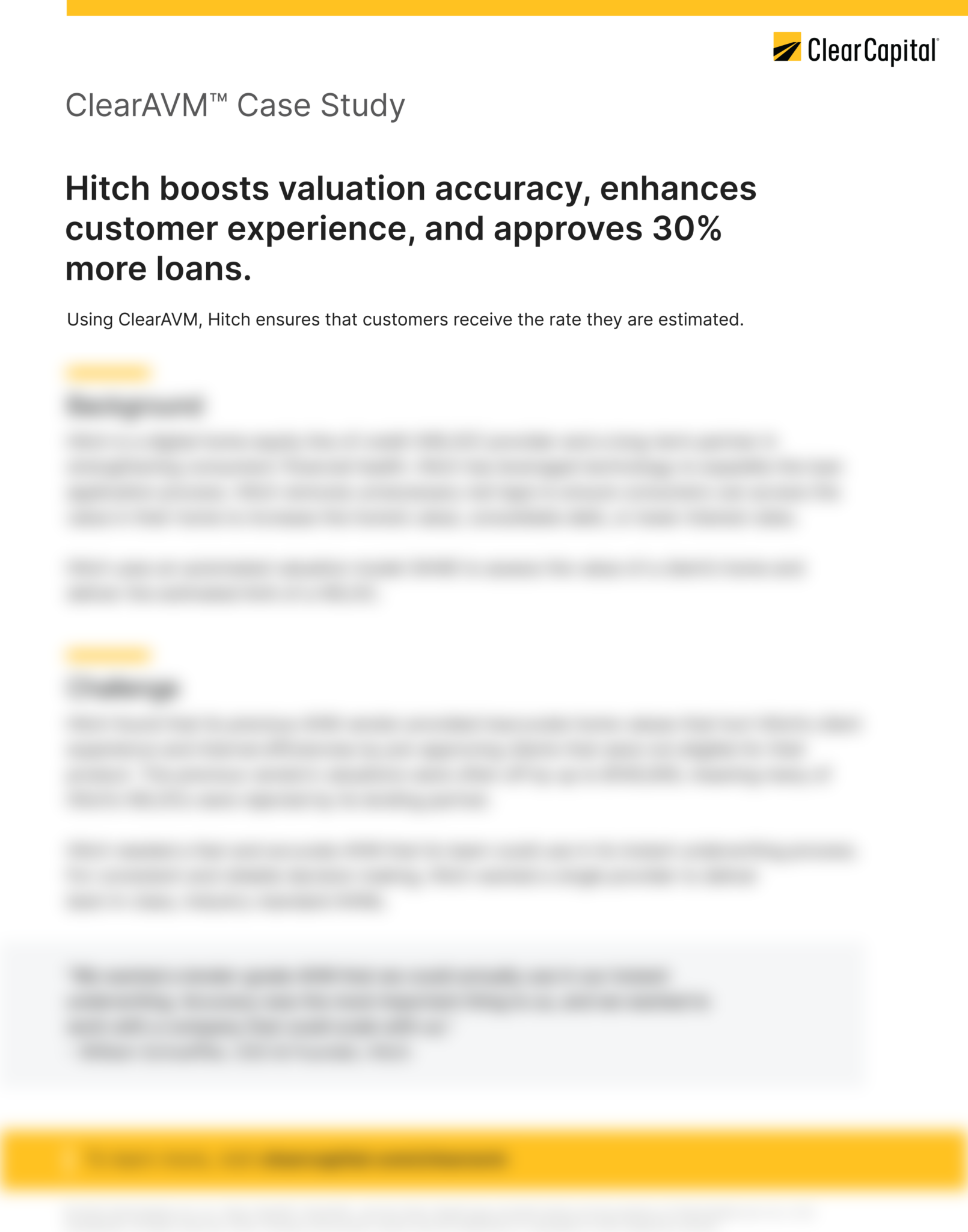 [Case study] ClearAVM boosts valuation accuracy for Hitch | Clear Capital