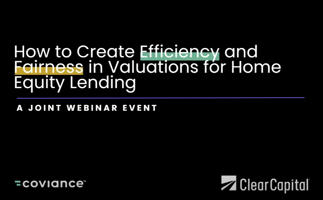 How to create efficiency and fairness in valuations for home equity lending